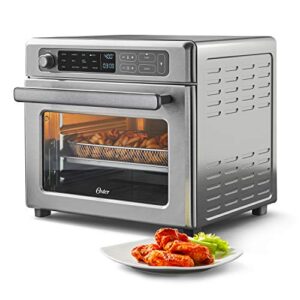 oster digital air fryer oven with rapidcrisp, stainless steel, 12-function countertop oven with convection