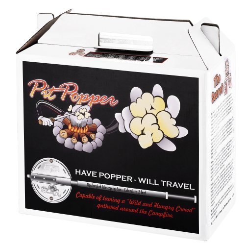 6252 Great Northern Popcorn Pit Popper Campfire Firepit Popcorn Popper - Theater Popcorn Outdoors!