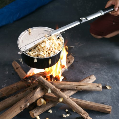 6252 Great Northern Popcorn Pit Popper Campfire Firepit Popcorn Popper - Theater Popcorn Outdoors!