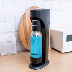 DrinkMate OmniFizz Sparkling Water and Soda Maker, Carbonates Any Drink Without Diluting It, CO2 Cylinder Not Included (Matte Black)