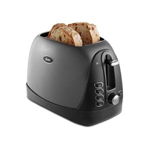 oster 2 slice, bread, bagel toaster, metallic grey