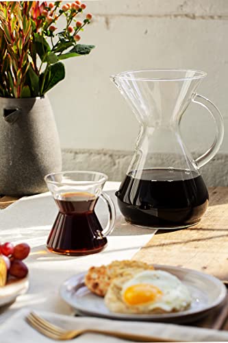 Chemex Pour-Over Glass Coffeemaker - Glass Handle Series - 10-Cup - Exclusive Packaging