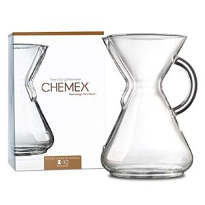 Chemex Pour-Over Glass Coffeemaker - Glass Handle Series - 10-Cup - Exclusive Packaging