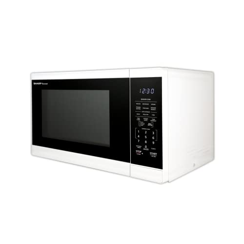 SHARP ZSMC1461HW Oven with Removable 12.4" Carousel Turntable, 1.4 Cubic Feet, 1100 Watt Countertop Microwave, CuFt, White