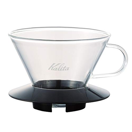 Kalita Wave Pour Over Coffee Dripper, Size 185​, Makes 16-26oz, Single Cup Maker & Wave Paper Coffee Filters I Larger Size 185 I 100 Count I Specially Pour Over Dripper I Made in Japan, Large, White