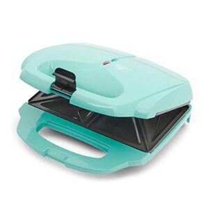 greenlife pro electric panini press grill and sandwich maker, healthy ceramic nonstick plates, easy indicator light, pfas-free, turquoise