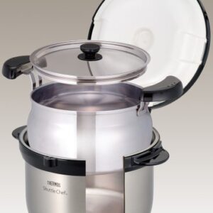 THERMOS vacuum heat insulation cooker Shatorushefu 3.0L clear stainless KBG-3000 CS