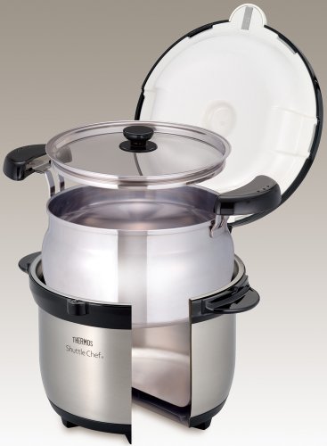 THERMOS vacuum heat insulation cooker Shatorushefu 3.0L clear stainless KBG-3000 CS