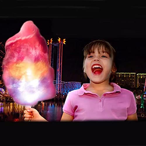 Hulzogul Glow Sticks, Cotton Candy Cones Colorful Glowing Cotton Candy Sticks, for Bracelets, Children, Party, Festival, Camping, Night Hiking