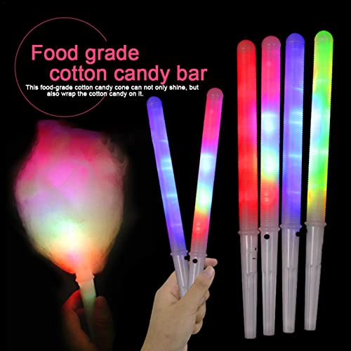 Hulzogul Glow Sticks, Cotton Candy Cones Colorful Glowing Cotton Candy Sticks, for Bracelets, Children, Party, Festival, Camping, Night Hiking