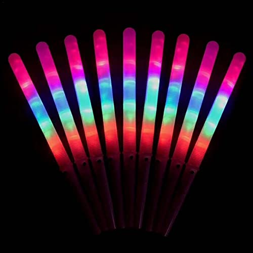 Hulzogul Glow Sticks, Cotton Candy Cones Colorful Glowing Cotton Candy Sticks, for Bracelets, Children, Party, Festival, Camping, Night Hiking