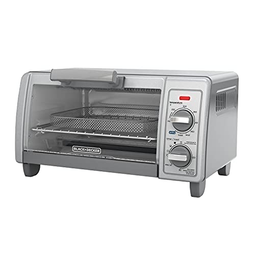 BLACK+DECKER 4-Slice Toaster Oven with Air Fry Technology, TO1785SGC, Gray