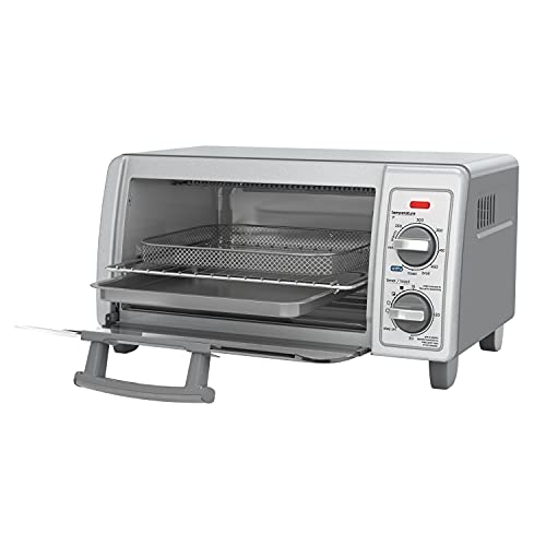 BLACK+DECKER 4-Slice Toaster Oven with Air Fry Technology, TO1785SGC, Gray