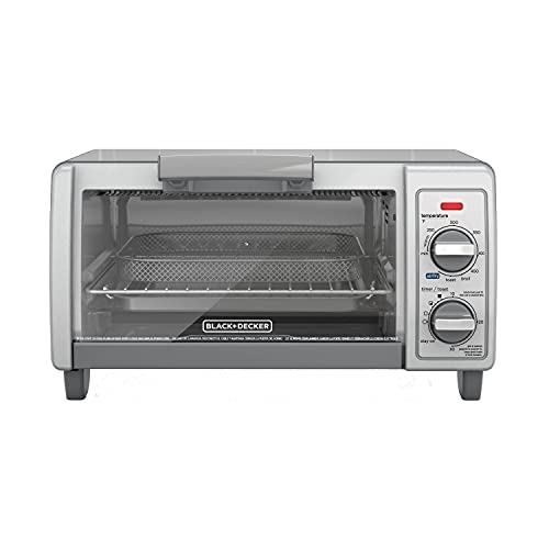 BLACK+DECKER 4-Slice Toaster Oven with Air Fry Technology, TO1785SGC, Gray