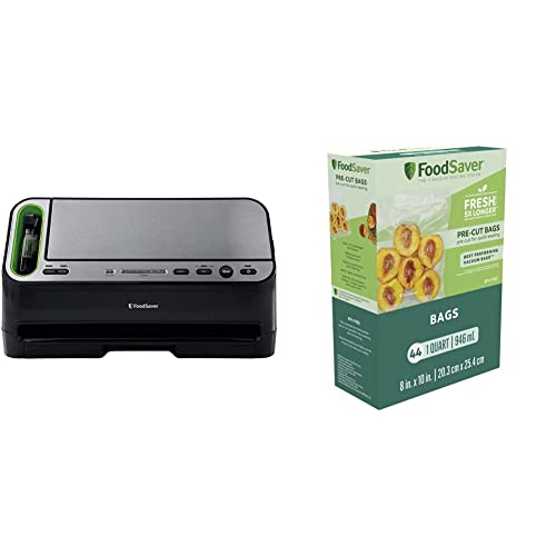 FoodSaver V4440 2-in-1 Automatic Vacuum Sealing System and This bundle includes a FoodSaver V4440 2-in-1 Automatic Vacuum Sealing System and Quart-Sized Bags, 44-Pack Bundle