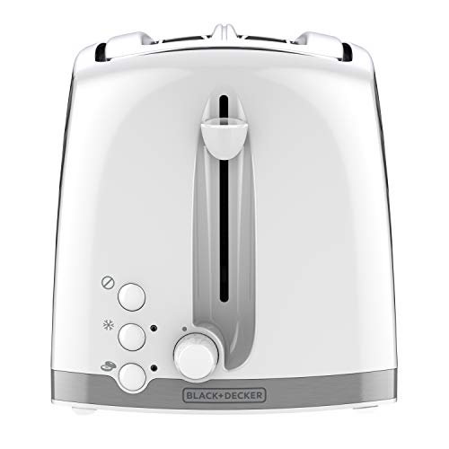 BLACK+DECKER TR1250WD Honeycomb Collection 2-Slice Toaster with Premium Textured Finish, White