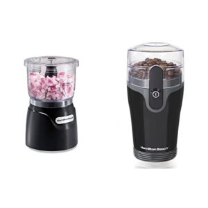 hamilton beach electric vegetable chopper & mini food processor, 3-cup, 350 watts & fresh grind electric coffee grinder