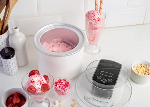 Tylr 2 Quarts Ice Cream Maker, Sorbet, Yogurt, Milkshakes, Smoothie and more, with One Touch program in as little as 20 minutes.