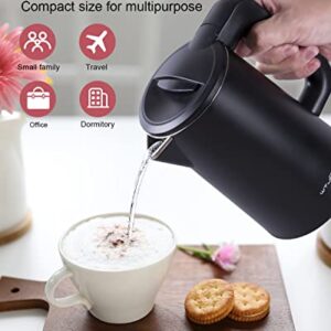 0.8L Electric Kettle Stainless Steel, 800 Watts Small Electric Kettle Fast Boil Auto Shut-off, Portable Water Boiler for Small Kitchen, Business Trip and More