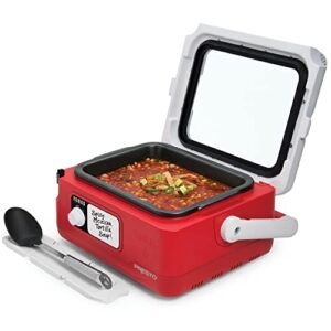 Presto 6011 Slow Cooker, 7.4" x 12.5" x 15.9", Red