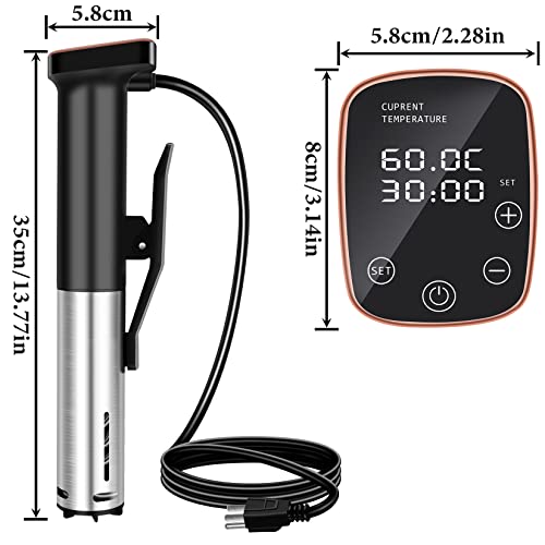 Sous Vide Cooker, WIFI Sous Vide Machine Precisional Cooker, IPX7 Waterproof, 1100 Watts Quiet Fast-Heating Sous Vide Cooking Machine Immersion Circulator with Recipes on APP and Sous Vide Cooking Precisional Machine