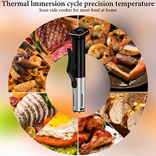 Sous Vide Cooker, WIFI Sous Vide Machine Precisional Cooker, IPX7 Waterproof, 1100 Watts Quiet Fast-Heating Sous Vide Cooking Machine Immersion Circulator with Recipes on APP and Sous Vide Cooking Precisional Machine