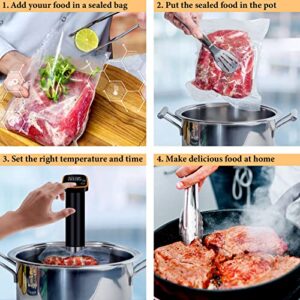 Sous Vide Cooker, WIFI Sous Vide Machine Precisional Cooker, IPX7 Waterproof, 1100 Watts Quiet Fast-Heating Sous Vide Cooking Machine Immersion Circulator with Recipes on APP and Sous Vide Cooking Precisional Machine