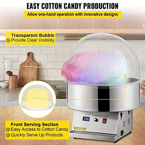 VBENLEM 21 Inch Cotton Candy Machine Cover Bubble Shield Plastic for Commercial Floss Maker, Clear