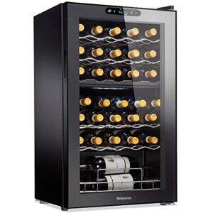 wine enthusiast 32-bottle dual zone max compressor wine cooler