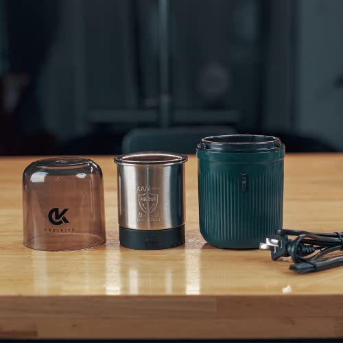 COOLKITS Coffee Grinder [ 170g / 5.7 OZ ], Shockproof Herb Grinder,Spice grinder with 304 Stainless Steel Removable Bowl and Sharp Blades, Espresso Grinder, Fast and reliable.