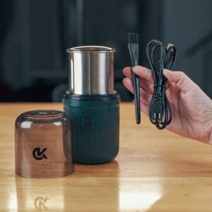 COOLKITS Coffee Grinder [ 170g / 5.7 OZ ], Shockproof Herb Grinder,Spice grinder with 304 Stainless Steel Removable Bowl and Sharp Blades, Espresso Grinder, Fast and reliable.