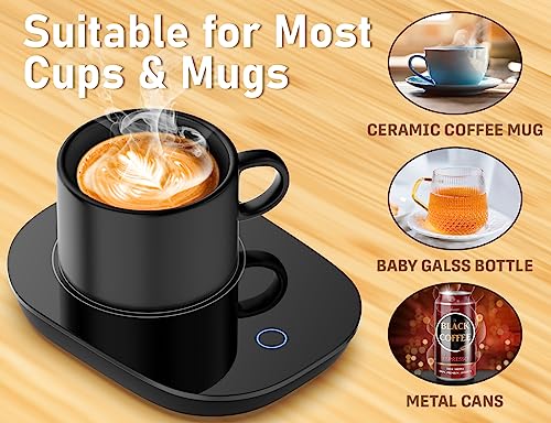 Coffee Mug Warmer, Candle Warmer, Gravity-Induction Coffee Warmer for Desk Auto Shut Off/On, Candle Wax Cup Warmer Fits Most Cups & Jar Candles, Heated Mug Heater for Coffee and Tea, Coffee Gifts