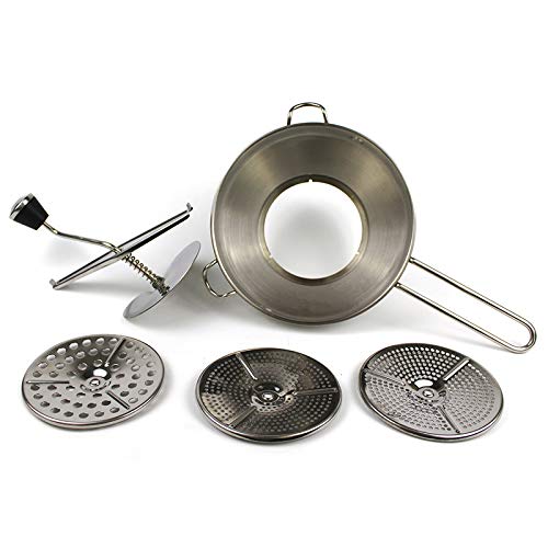 Food Mill Stainless Steel With 3 Grinding Milling Discs&Handle, Durable Bowl Rotary Food Mill for Tomato Sauce, Applesauce, Puree, Mashed Potatoes, Jams, Baby Food