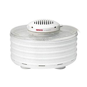 nesco fd-37 food dehydrator, for snacks, fruit, beef jerky,white/clear, 4 trays