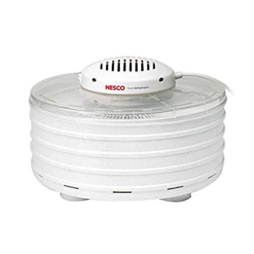 NESCO FD-37 Food Dehydrator, For Snacks, Fruit, Beef Jerky,White/Clear, 4 Trays