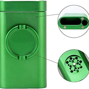 ITIZE Portable Removable Container Box, Large Capacity Storage Box with Magnetic Lid and Mini Grinder, Best Combination(Green)