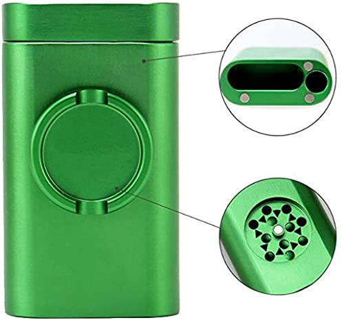 ITIZE Portable Removable Container Box, Large Capacity Storage Box with Magnetic Lid and Mini Grinder, Best Combination(Green)