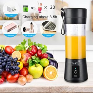 Portable Blender Bottles, Mini Personal Blender for shakes and smoothies (Black)