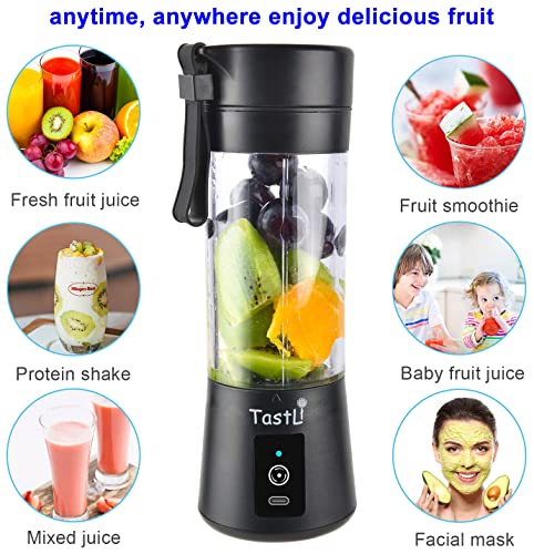 Portable Blender Bottles, Mini Personal Blender for shakes and smoothies (Black)