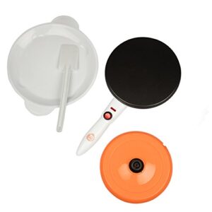 MasterChef Cordless Crepe Maker with Non-stick Dipping Plate plus Electric Base and Spatula, Recipe Guide Included, Fun Baking Gift