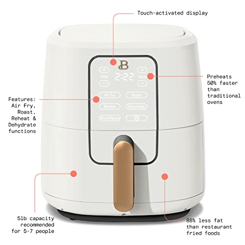 6 Quart Touchscreen Air Fryer, White Icing by Drew Barrymore (White Icing)