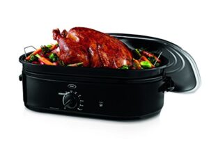 oster roaster oven with self-basting lid, 18 quart, black (ckstrs18-bsb-w)