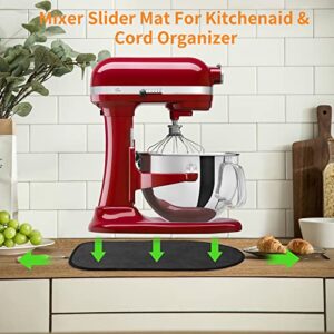 Sliding Mat for Kitchenaid Mixer with Black Kitchen Accessory,Mover Slider Mat Pad for 5-8 Qt Bowl Lift Stand Mixer, Kitchen Appliances Slider Mat, Kitchen Aid Mixers Accessories