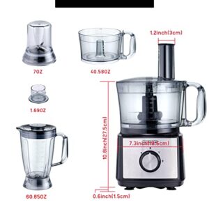 Kognita 13 Cup Food Processor Blender Combo Vegetable Chopper, Food Processor 500W with 2 Speeds Plus Pulse for Chopping, Slicing, Fine Grating, Emulsifyin, Dough, With 8-in-1 Multi-function Grinding Cup and Mixing Cup