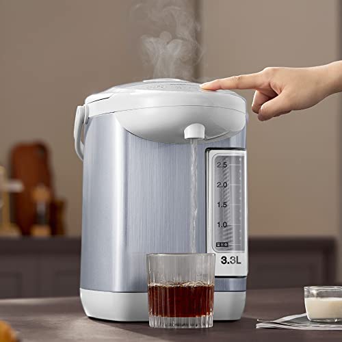 CUCKOO Electric Hot Water Urn Pot Dispenser 3.3L (111 Oz), Safety Lock, Rotating Base, Instant Auto Boiler and Warmer, for Tea & Coffee