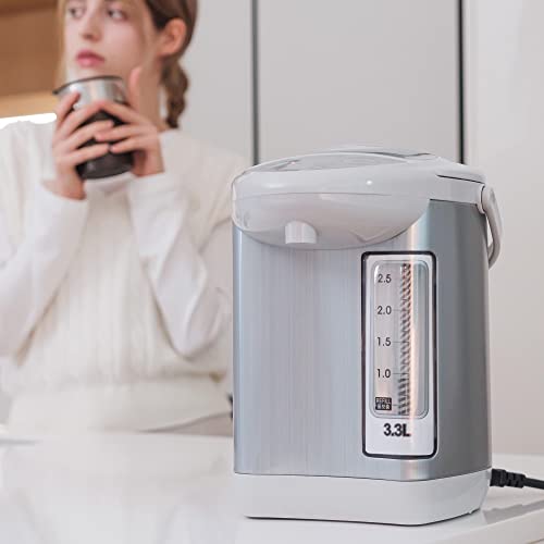 CUCKOO Electric Hot Water Urn Pot Dispenser 3.3L (111 Oz), Safety Lock, Rotating Base, Instant Auto Boiler and Warmer, for Tea & Coffee