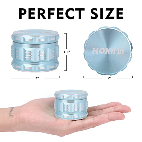 HOKirin 2.5" Grinder Large Kitchen Grinder for Spice Light Blue