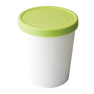 tovolo stackable sweet treat ice cream tub with tight-fitting silicone lid, freezer storage container for sorbet & gelato, bpa-free & dishwasher-safe, pistachio