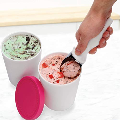 Tovolo Stackable Sweet Treat Ice Cream Tub With Tight-Fitting Silicone Lid, Freezer Storage Container for Sorbet & Gelato, BPA-Free & Dishwasher-Safe, Pistachio