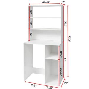 Yak About It Mini Fridge Dorm Station with Top Shelf - White